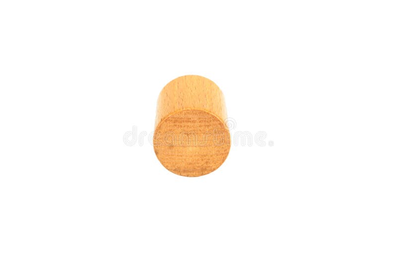 Wooden Block Cylinder Shape Stock Photo - Image of childhood, kids ...