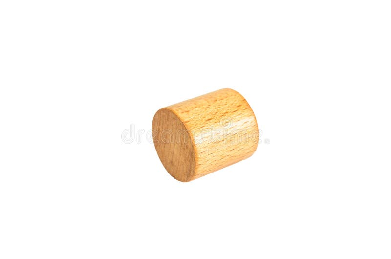 Wooden Block Cylinder Shape Stock Image - Image of wooden, game: 76790567