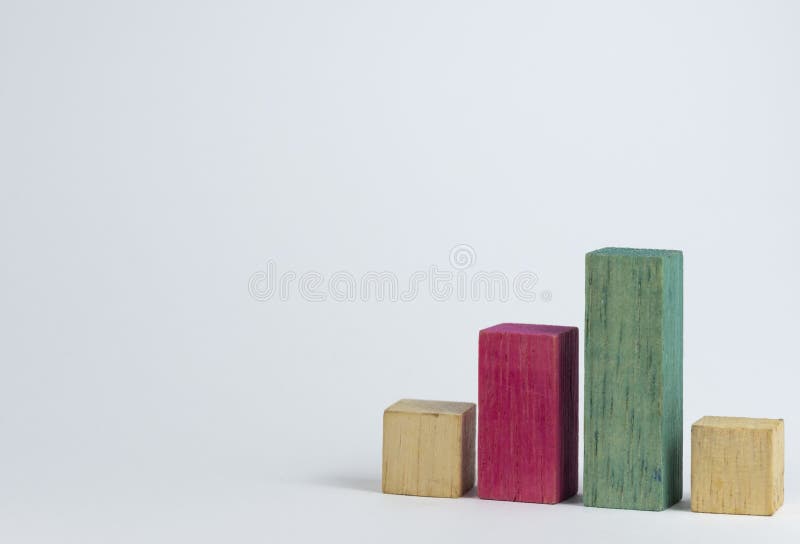 Wooden block graph stock image. Image of market, money - 145183817