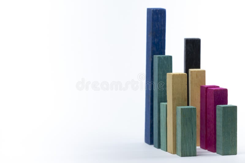 Wooden block graph stock photo. Image of column, diagram - 145184230