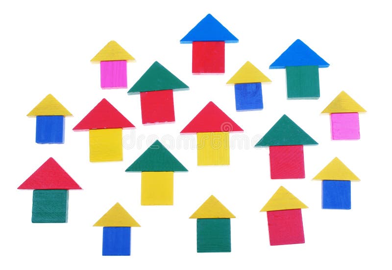 Colourful toy houses stock image. Image of cheerful, dream - 4856835