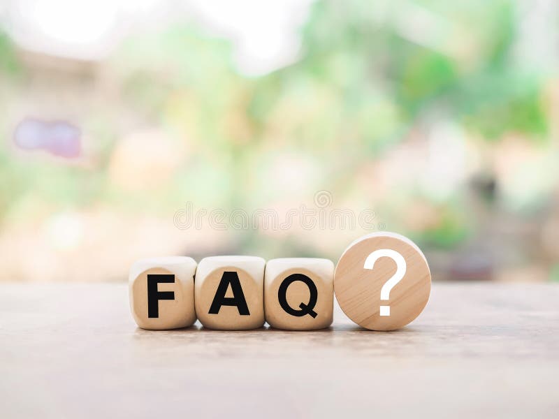 Wooden Block with Word the FAQ with Question Marks. the Concept of ...