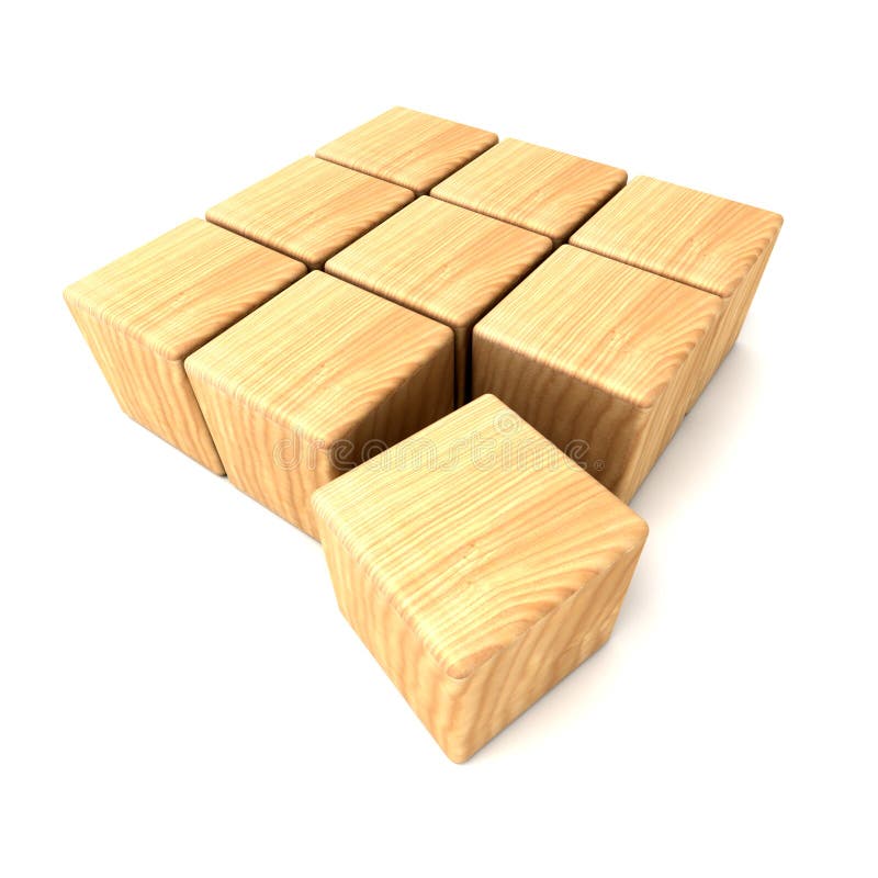 Wood blocks stock illustration. Illustration of shape - 7846701
