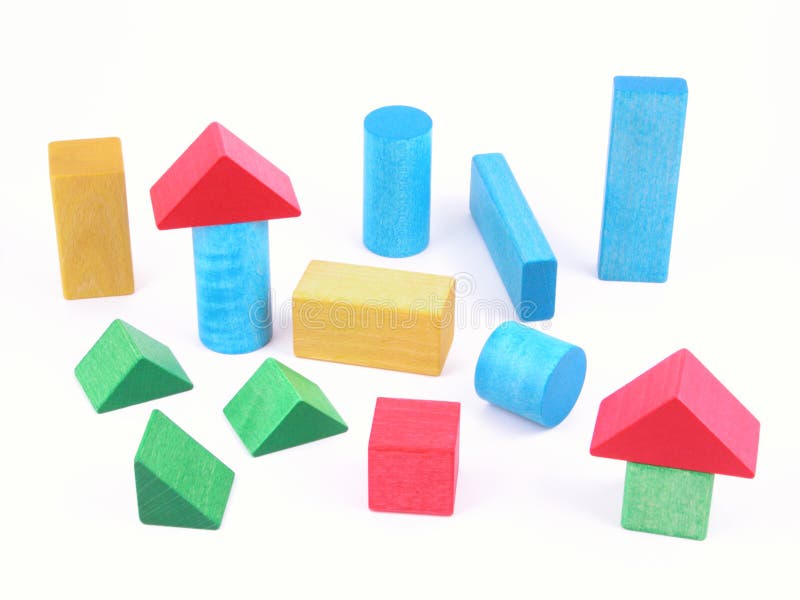 Wooden blocks stock image. Image of children, green, game - 1236305