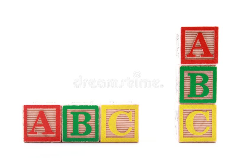 ABC Horizontal Wooden Block Frame Stock Image - Image of path ...