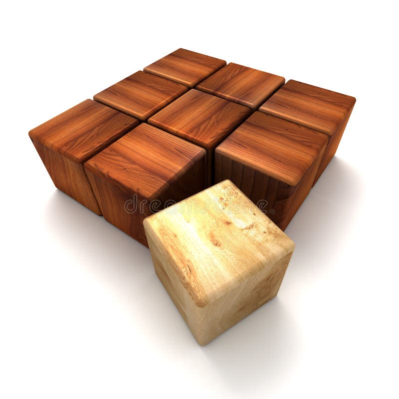 Mahogany wood blocks stock illustration. Illustration of block - 5714177