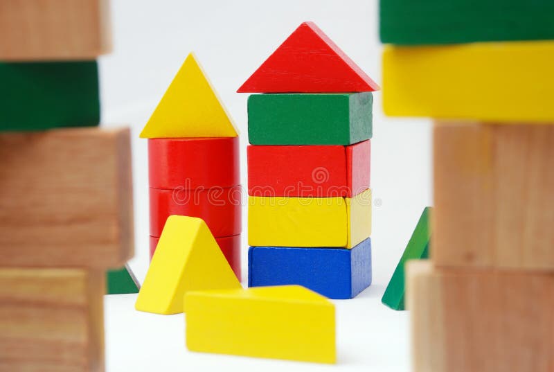 Wooden blocks stock image. Image of house, constuction - 8723579