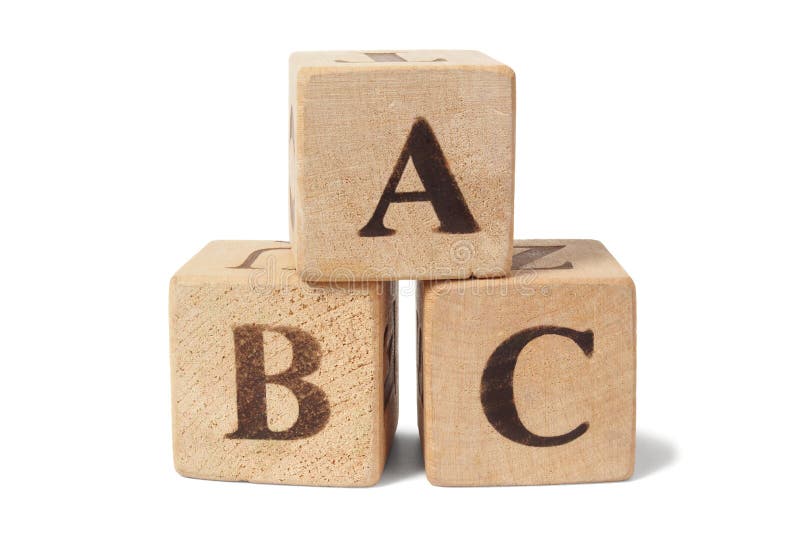 Wooden Blocks with ABC Letters Stock Image - Image of wooden, letters ...
