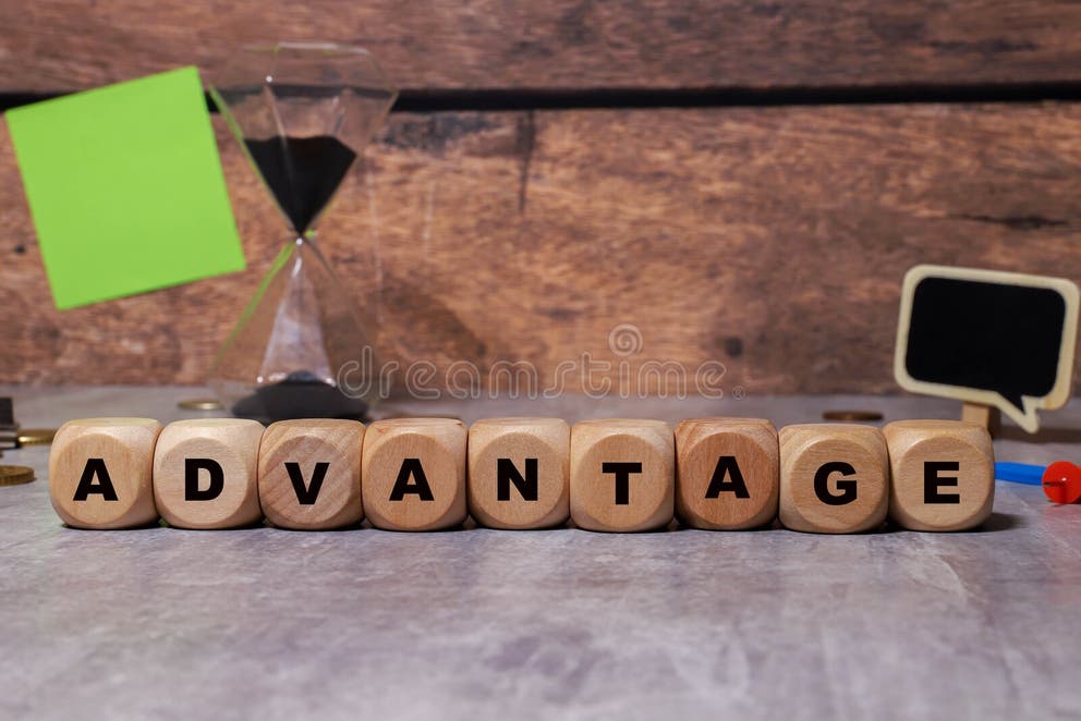 Wooden Blocks with ADVANTAGE Text of Concept. Stock Photo - Image of ...