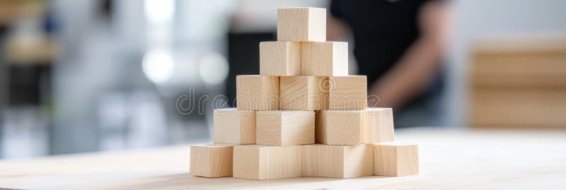 Wooden Blocks Architectural Model a Scale Model of Modern Architecture ...
