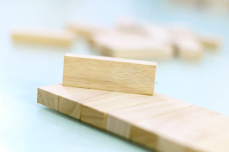 Wooden Blocks Arranged in an Order. Stock Image - Image of single, wood ...