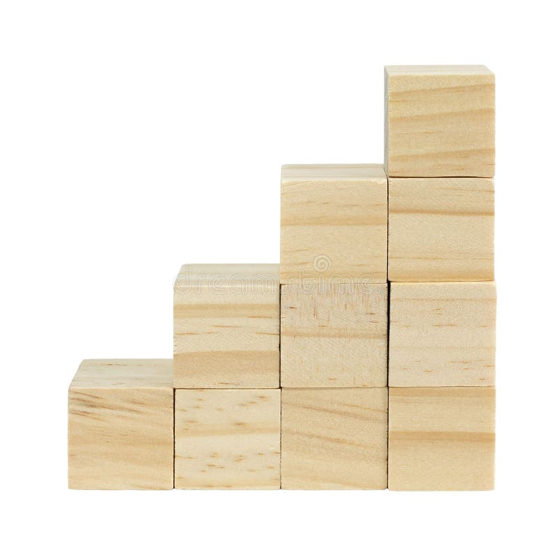 Wooden Blocks Arranged in Pyramid Shape Stock Photo - Image of concept ...