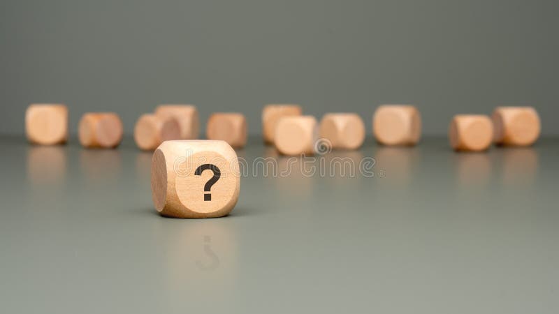 Intriguing Wooden Blocks Featuring the Symbol of a Question Mark for ...