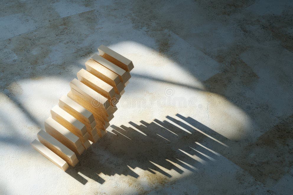 Wooden Blocks Arranged in a Stacked Formation Stock Photo - Image of ...