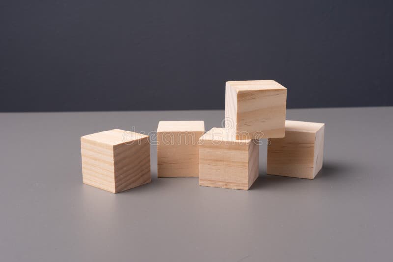 Wooden Blocks Arranged on a Table with Copy Space Stock Photo - Image ...
