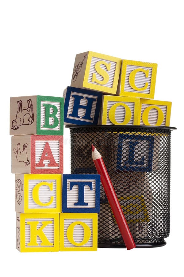 Wooden Blocks Back To School Stock Image - Image of alphabet, game ...