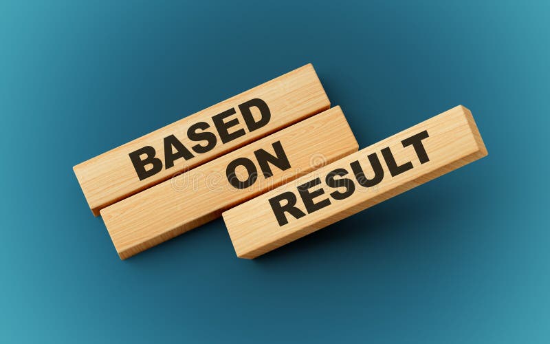 Wooden Blocks Based on Result Word Isolated Background 3d Illustration ...