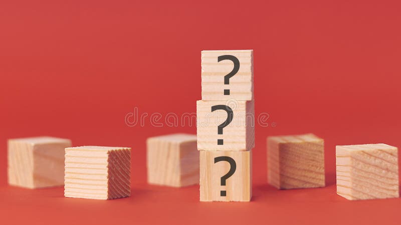 Wooden Blocks with Black Question Marks. Stock Photo - Image of person ...