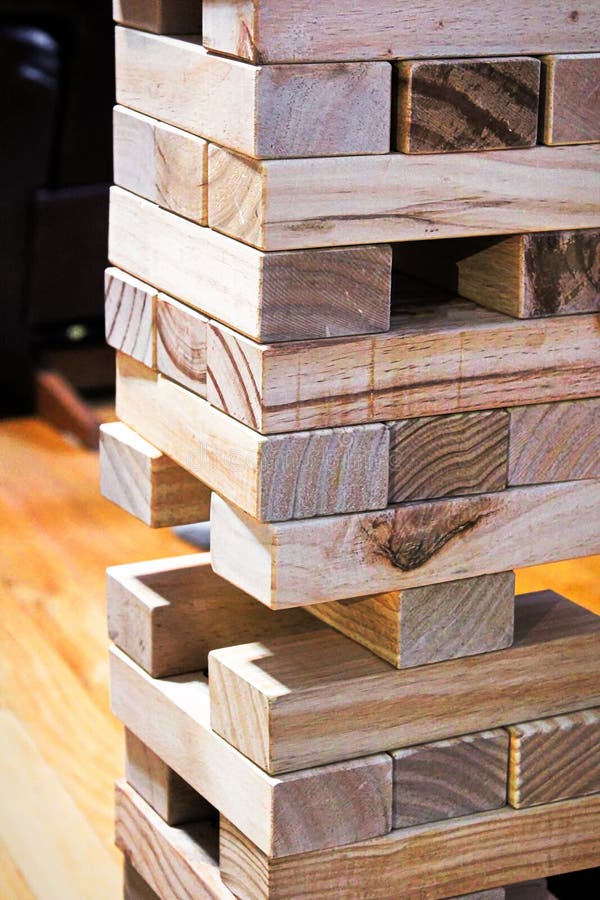 The Wooden Blocks of a Building Game Stock Image - Image of buildings ...