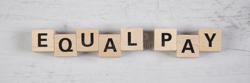 Wooden Blocks Building the Word Equal Pay Stock Photo - Image of income ...