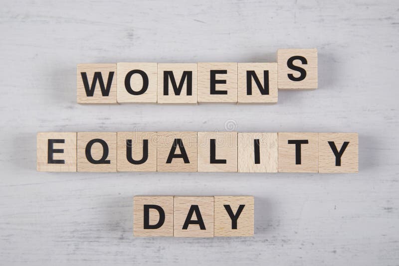 Wooden Blocks Building the Word Womens Equality Day Stock Photo - Image ...