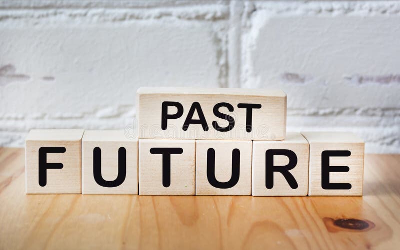 Wooden Blocks with Concept Text PAST FUTURE on a Beautiful Vintage ...