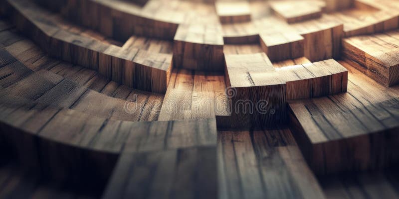 Wooden Blocks Create a Modern Geometric Texture and Natural Design ...