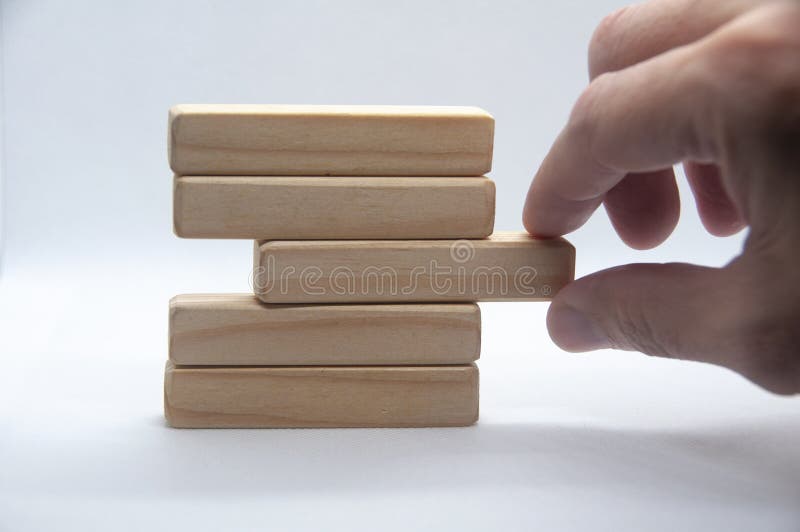 Wooden Blocks with Customizable Space for Text or Ideas. Stock Photo ...