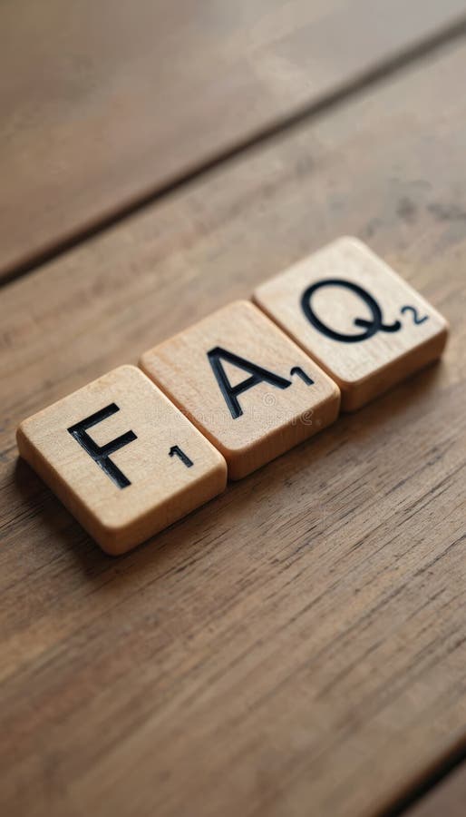 Wooden Blocks Display FAQ Letters on Wooden Surface. Inquiries and ...