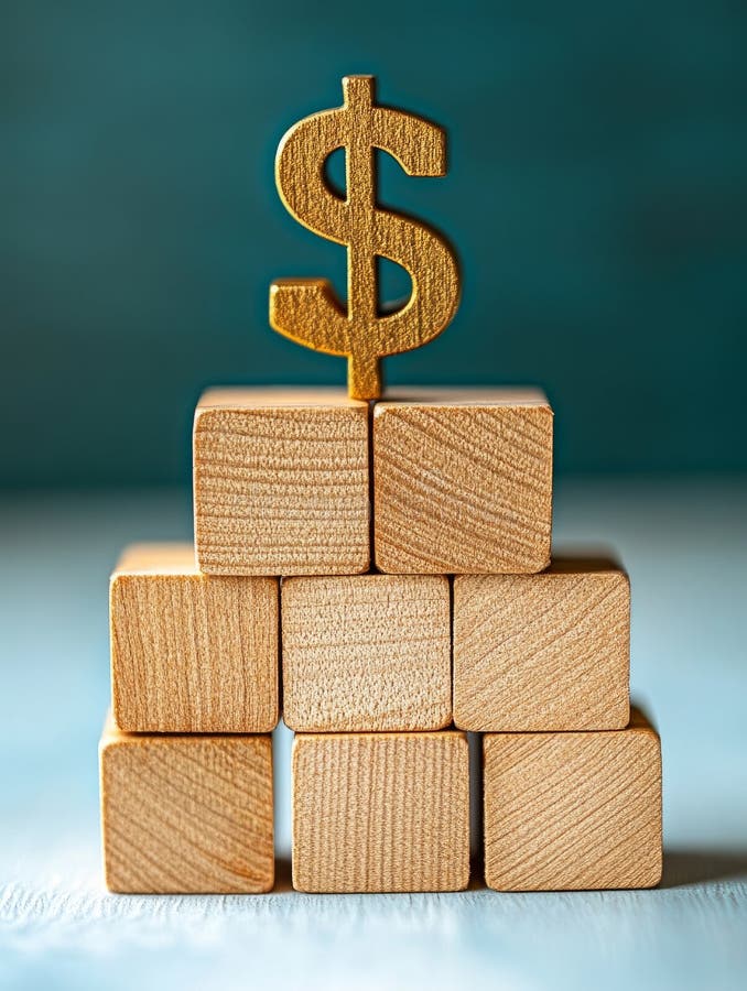 Wooden Blocks with a Dollar Symbol Representing Financial Growth. Stock ...