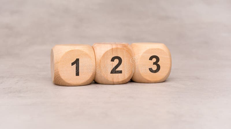 Wooden Blocks Featuring Numbers 1, 2, and 3 Designed Specifically for ...