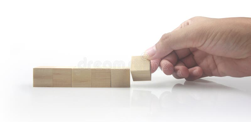 Wooden Blocks in Hand Space and Word Decide Stock Photo - Image of ...