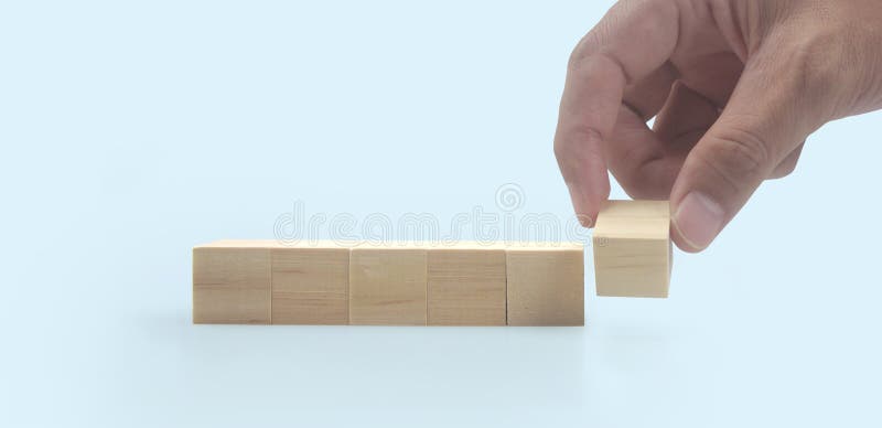 Wooden Blocks in Hand Space and Word Decide Stock Photo - Image of ...
