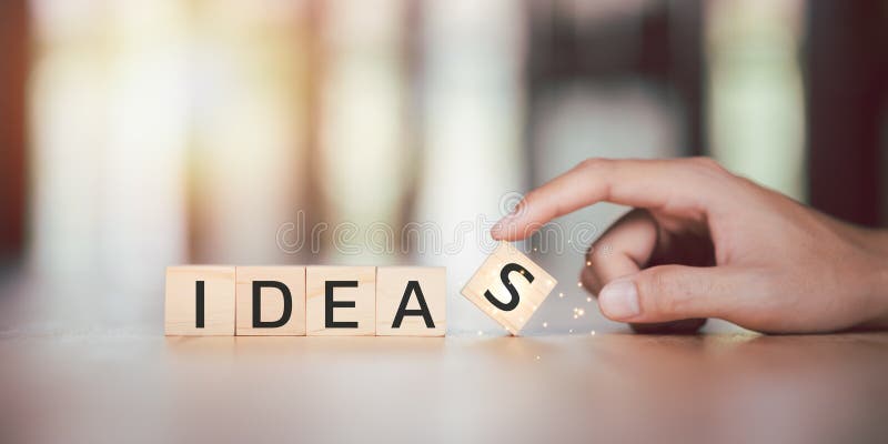 Wooden Blocks and Hands on Table ,creative Thinking ,ideas and ...