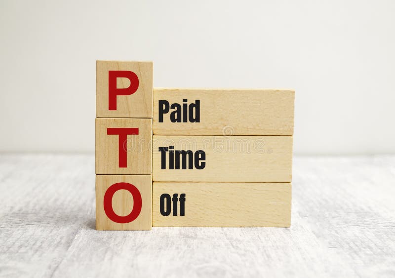 On the Wooden Blocks with the Inscription - Paid Time Off Stock Image ...