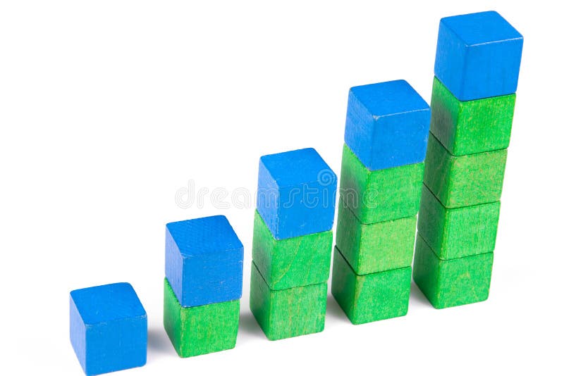 Wooden Blocks Isolated on White Background Stock Photo - Image of play ...