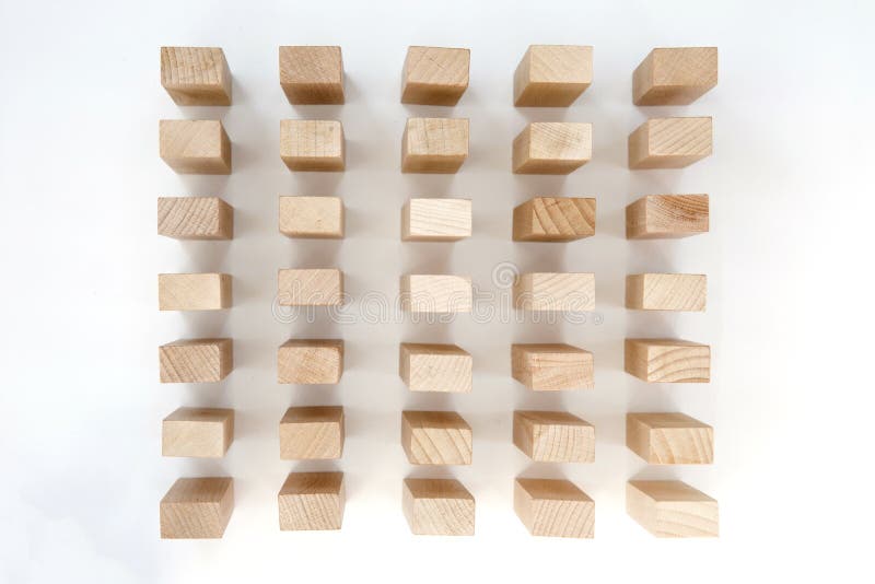 Wooden Blocks Isolated on the White Background Stock Image - Image of ...