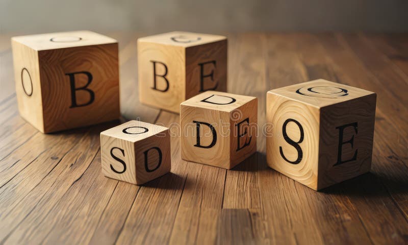 Wooden Blocks with Letters Spell Out the Word "SODES" on Wooden Surface ...