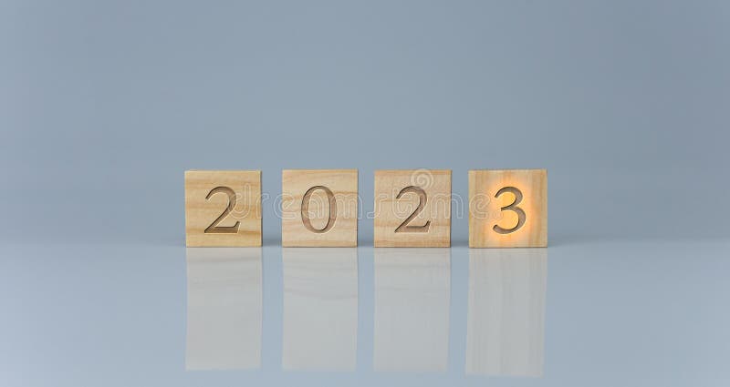 Wooden Blocks Lined Up with the Letters 2023. Represents the Goal ...