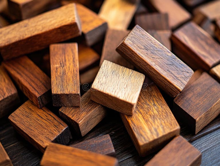Wooden Blocks Pile stock image. Image of materials, blocks - 376699675