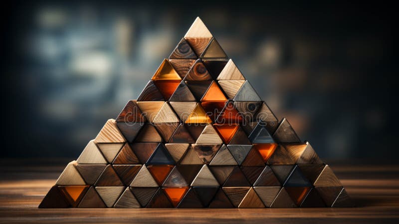 Wooden blocks pyramid stock photo. Image of construction - 291751122