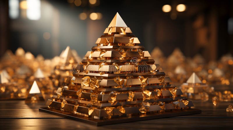 Wooden blocks pyramid stock illustration. Illustration of childhood ...