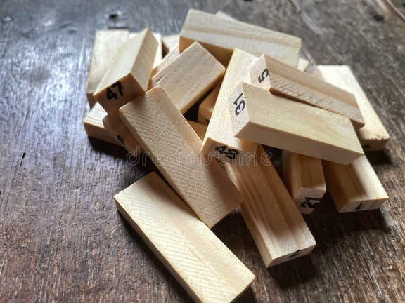 Wooden Blocks with Random Numbers. Stock Image - Image of unorganized ...