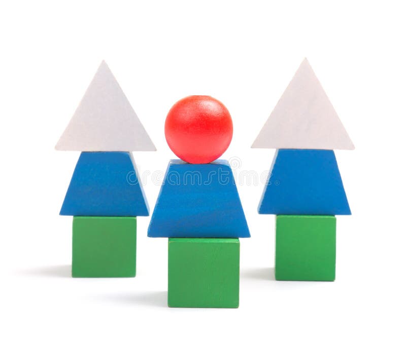 Wooden Blocks in Shape of Tree Stock Image - Image of brick, background ...