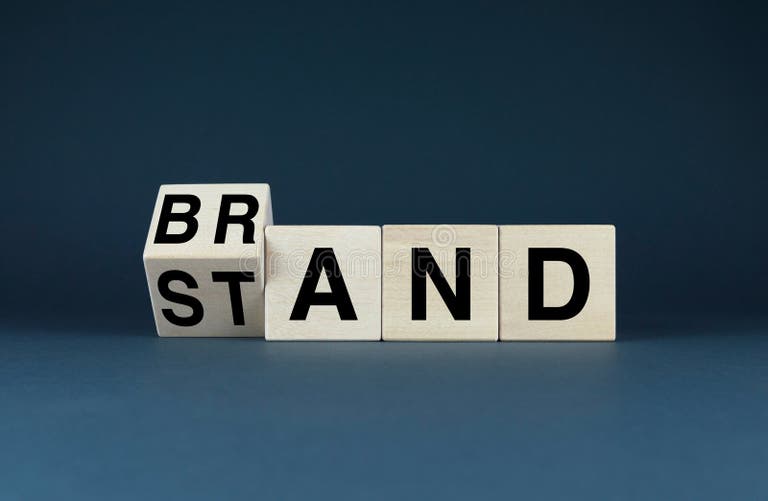 Wooden Blocks Spell Out BRAND and STAND Stock Photo - Image of blocks ...