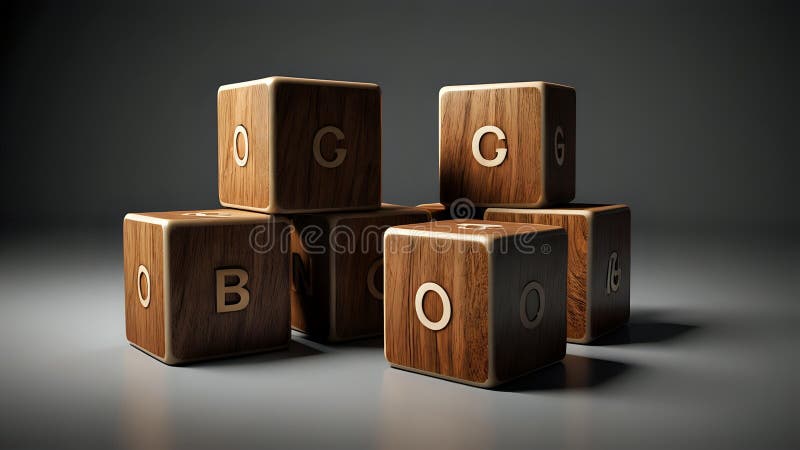 Wooden Blocks Spelling Out Google S Name Stock Illustration ...