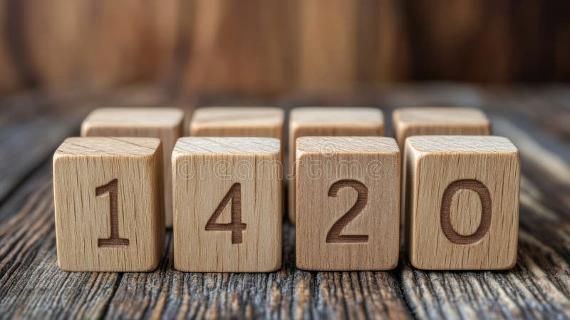 Wooden Blocks Spelling Out 1420 Stock Illustration - Illustration of ...