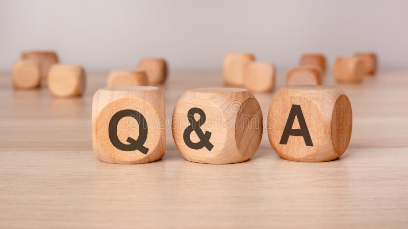 Wooden Blocks Spelling Q and a on a Table, Symbolizing Communication ...