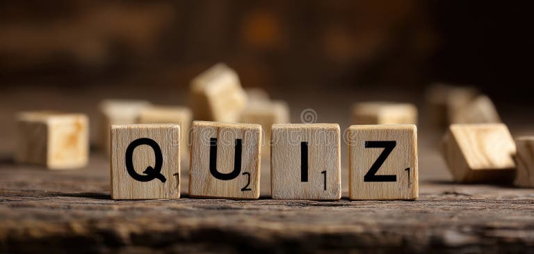 The Wooden Blocks Spelling Quiz on a Rustic Table for Fun Learning. AI ...