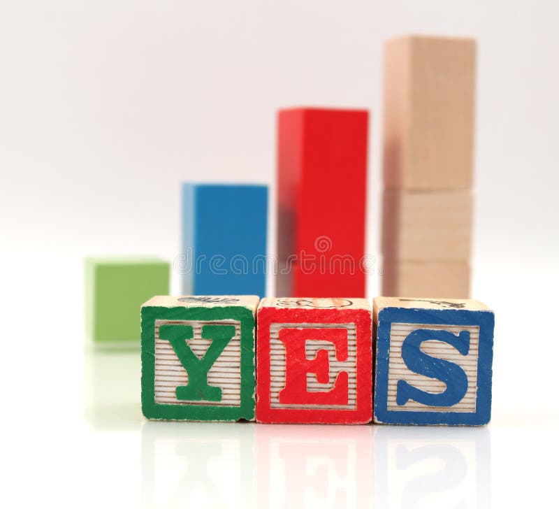 Wooden Blocks Spelling Word Yes Stock Image - Image of block, alphabet ...
